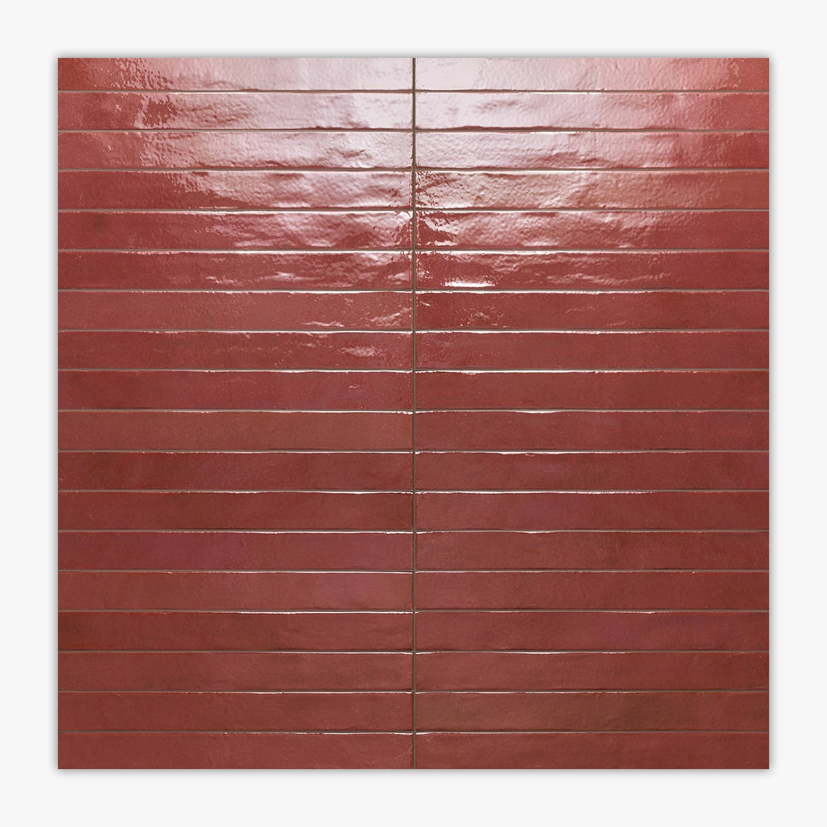 Chroma Red Glossy 2x18 Porcelain Tile – Exclusive Tiles & Marble