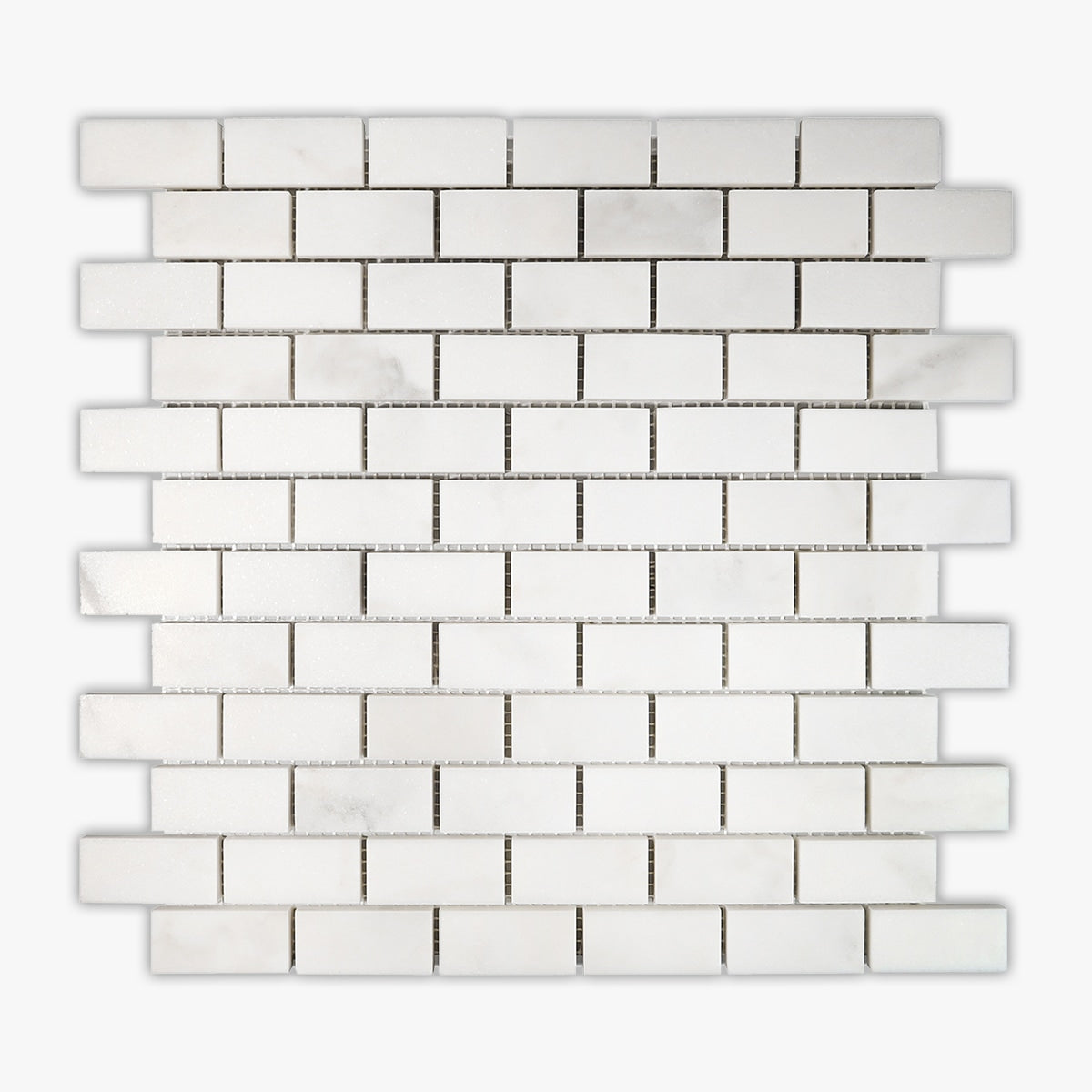 Calacatta Verde Honed 1x2 Brick Marble Mosaic – Exclusive Tiles & Marble